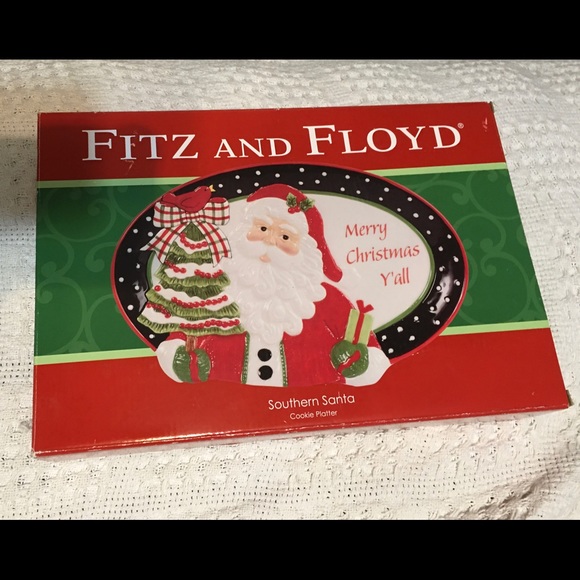Fitz and Floyd | Holiday | Fitz And Floyd Southern Santa Cookie Platter ...